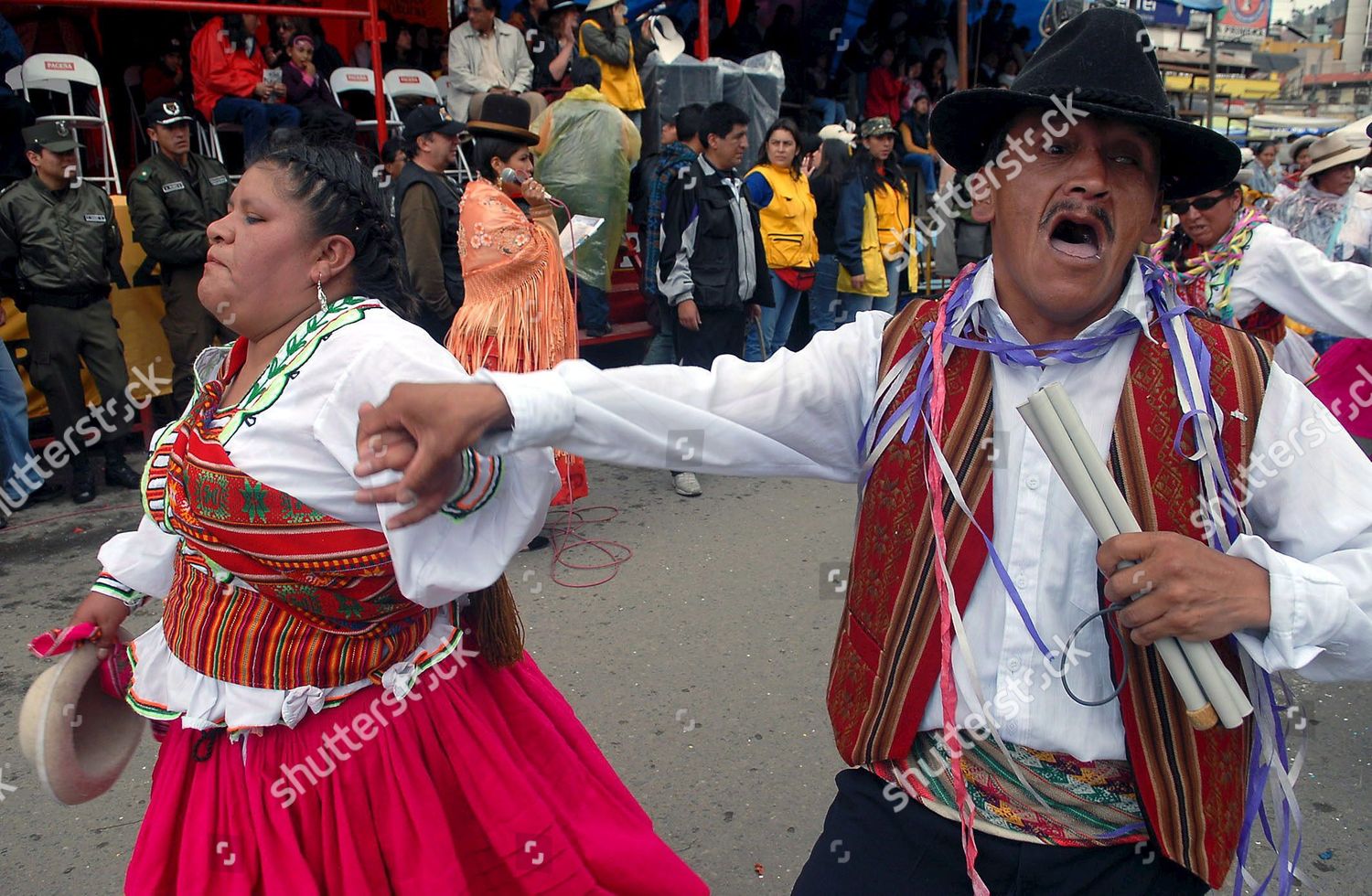 Aymara Indians Dance During Carnival Celebrations Editorial Stock Photo ...