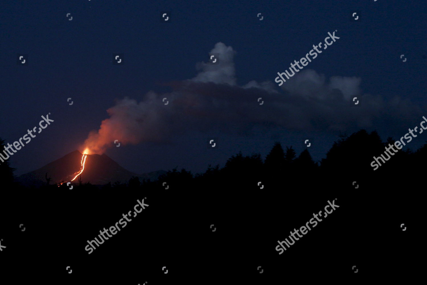 View Llaima Volcano Around 670 Kms Editorial Stock Photo - Stock Image ...