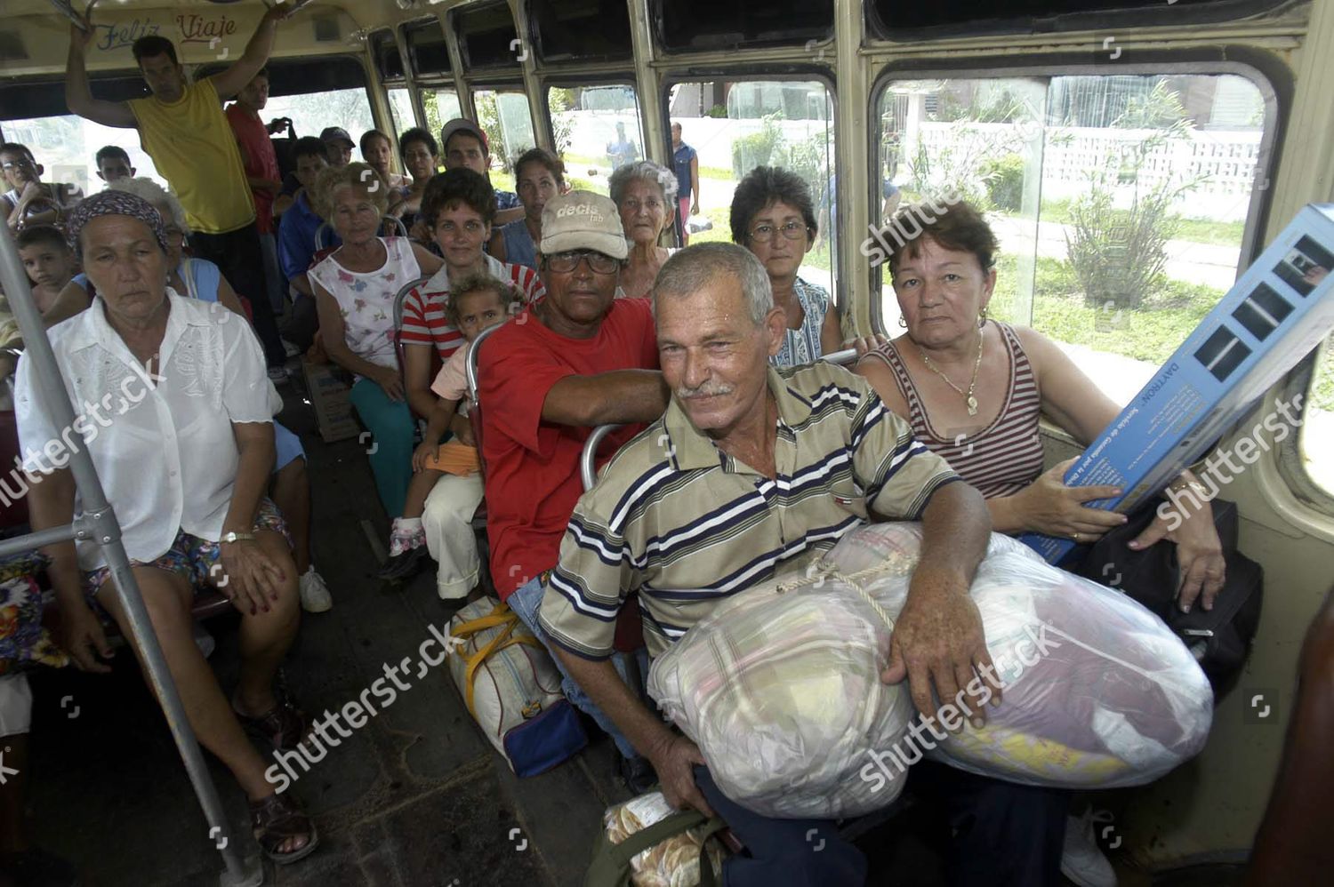 Cuban Families Their Belongings Ride Bus Editorial Stock Photo - Stock ...