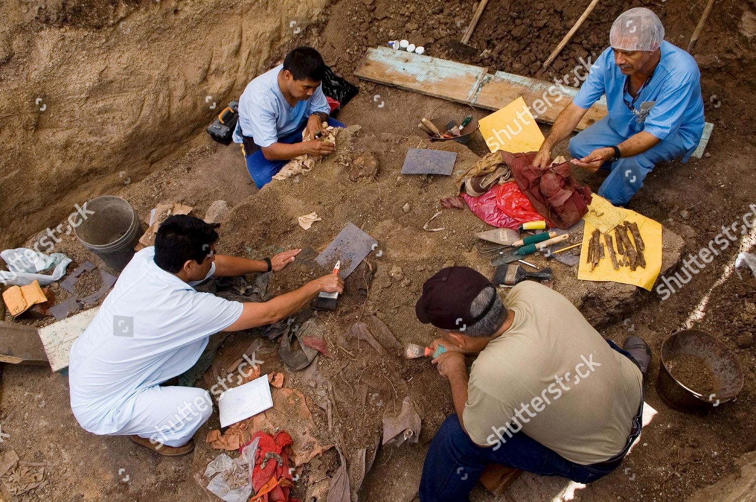 Group Forensic Doctors During Exhumation Remains Editorial Stock Photo ...