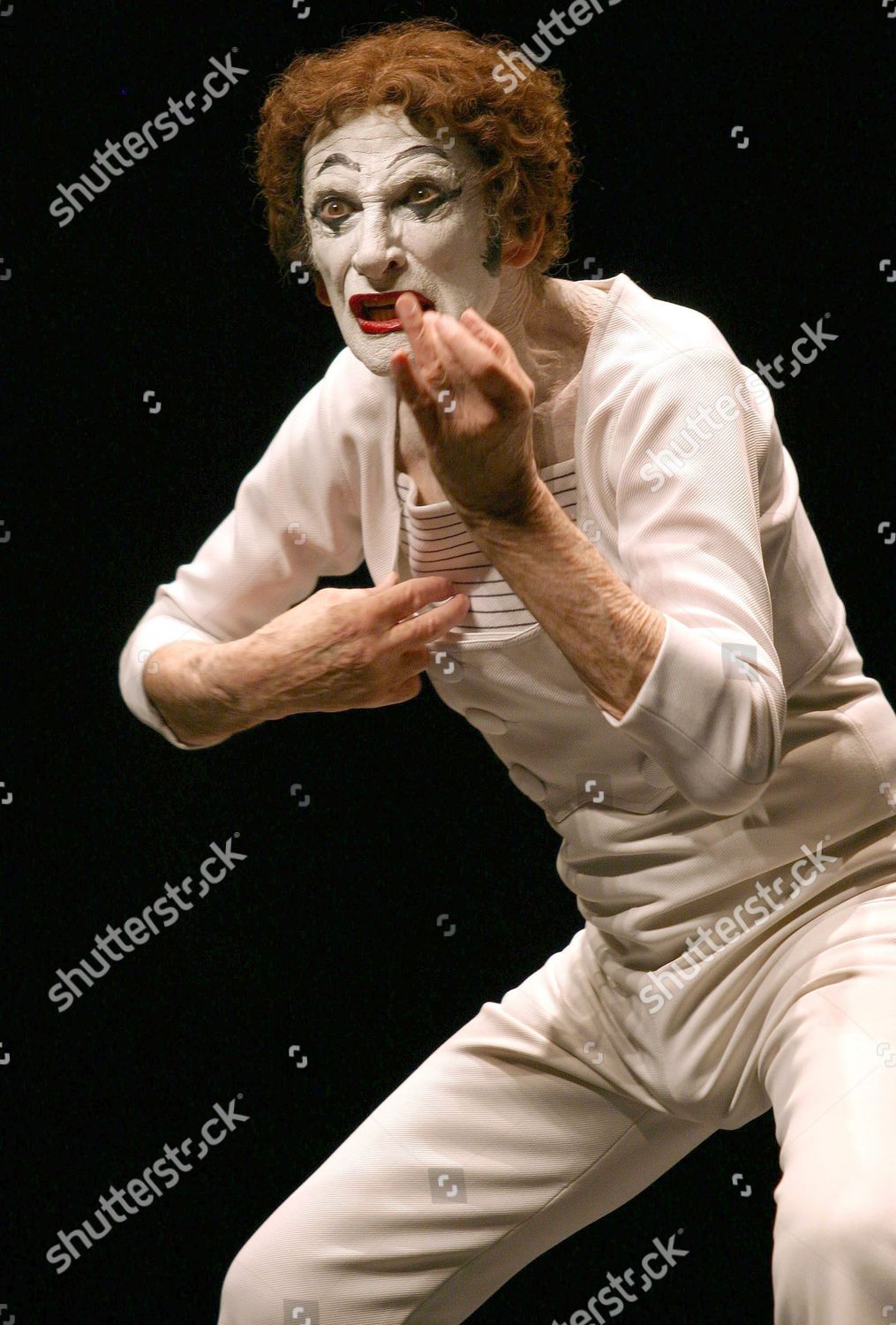 81yearold French Mime Marcel Marceau Performs Editorial Stock Photo ...