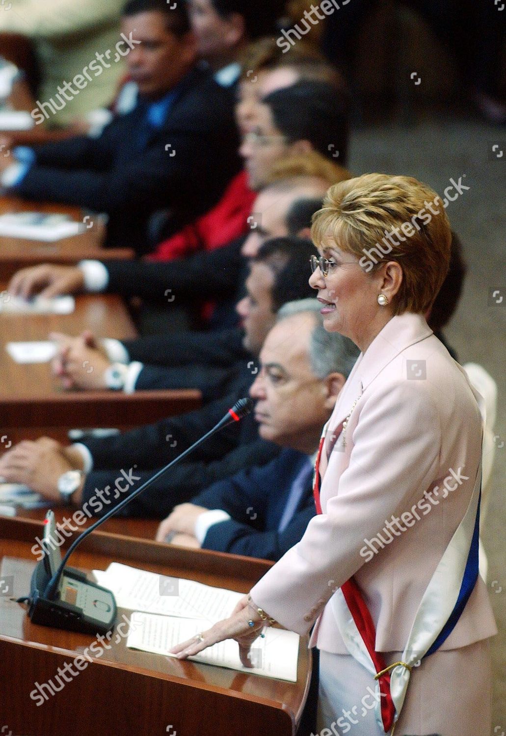 Panama President Mireya Moscoso Gives Her Editorial Stock Photo - Stock ...