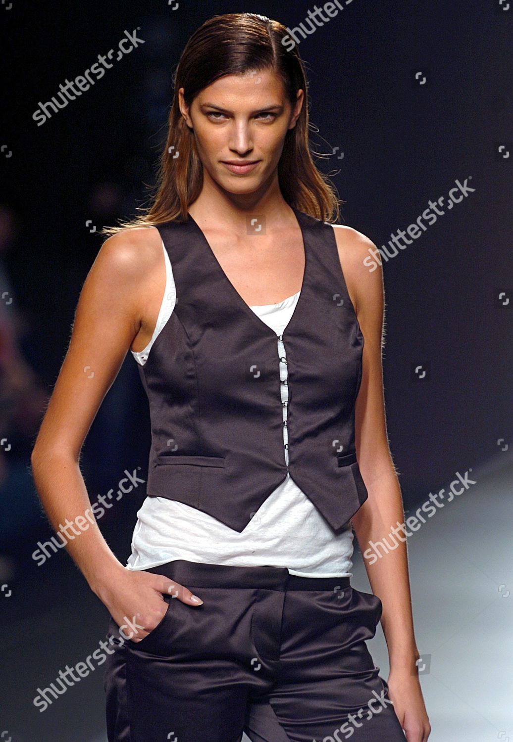 Spanish Model Laura Sanchez Wears Suit Editorial Stock Photo - Stock ...