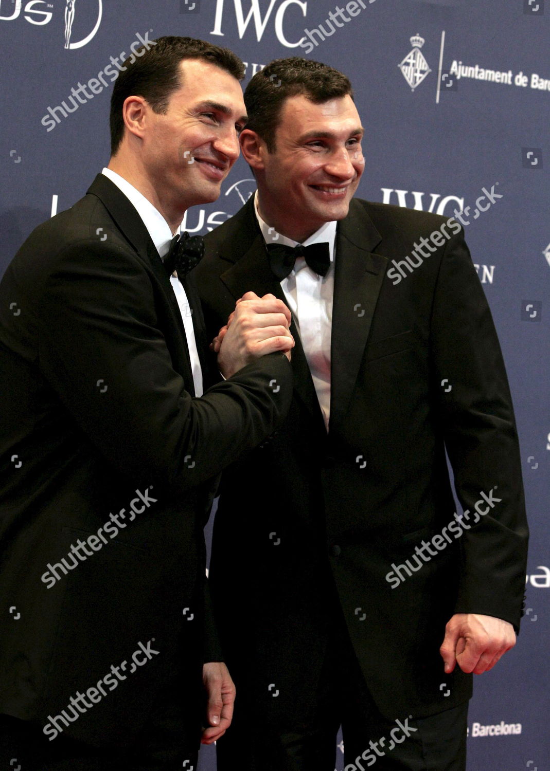 Ukrainian Boxers Vitali Wladimir Klitschko Pose Editorial Stock Photo ...