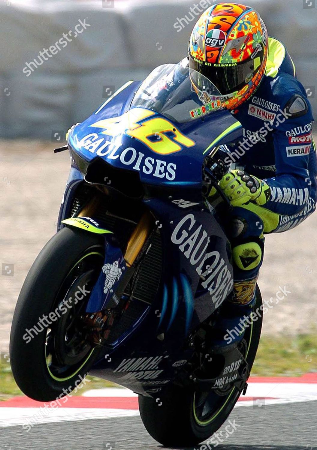 Italian Valentino Rossi Gauloises Yamaha Action Editorial Stock Photo ...