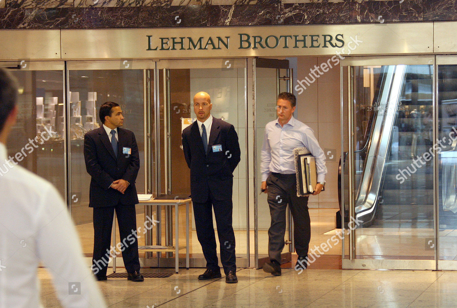 Lehman Brothers Employee Leaves Building Editorial Stock Photo - Stock ...