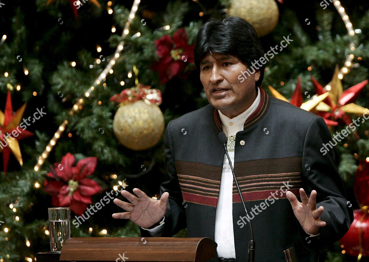 Bolivian President Evo Morales Delivers Speech Editorial Stock Photo ...