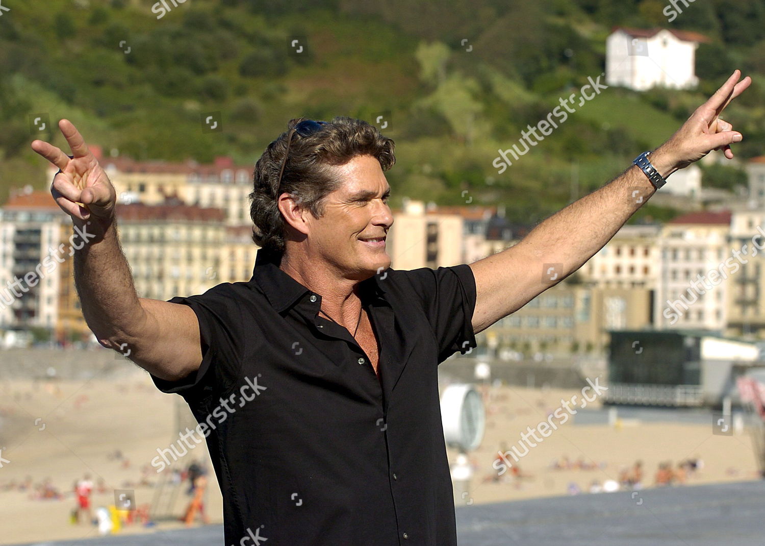 Us Actor David Hasselhoff Pose Photographers Editorial Stock Photo ...