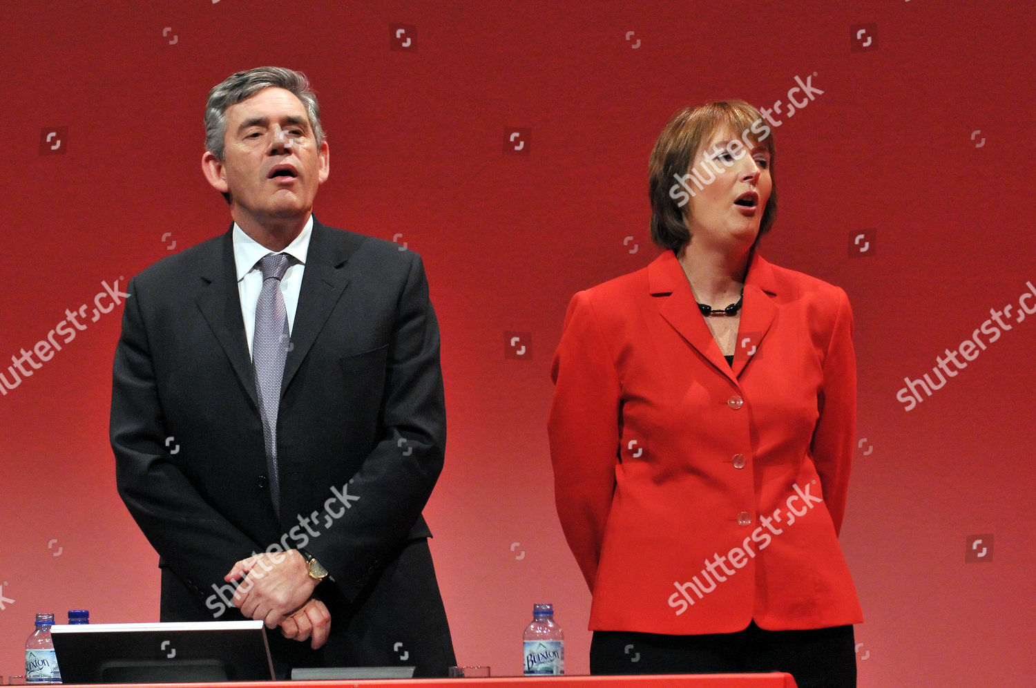 Gordon Brown Harriet Harman Singing Red Editorial Stock Photo - Stock ...