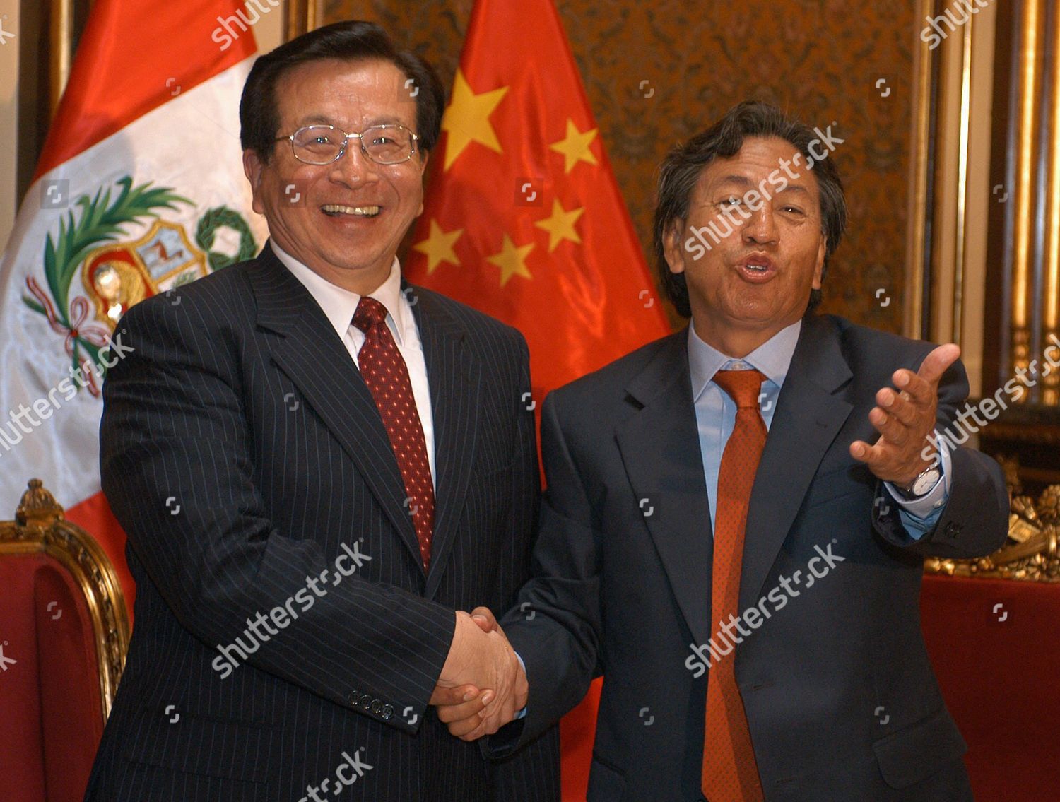 Peruvian President Alejandro Toledo R Chinese Editorial Stock Photo ...