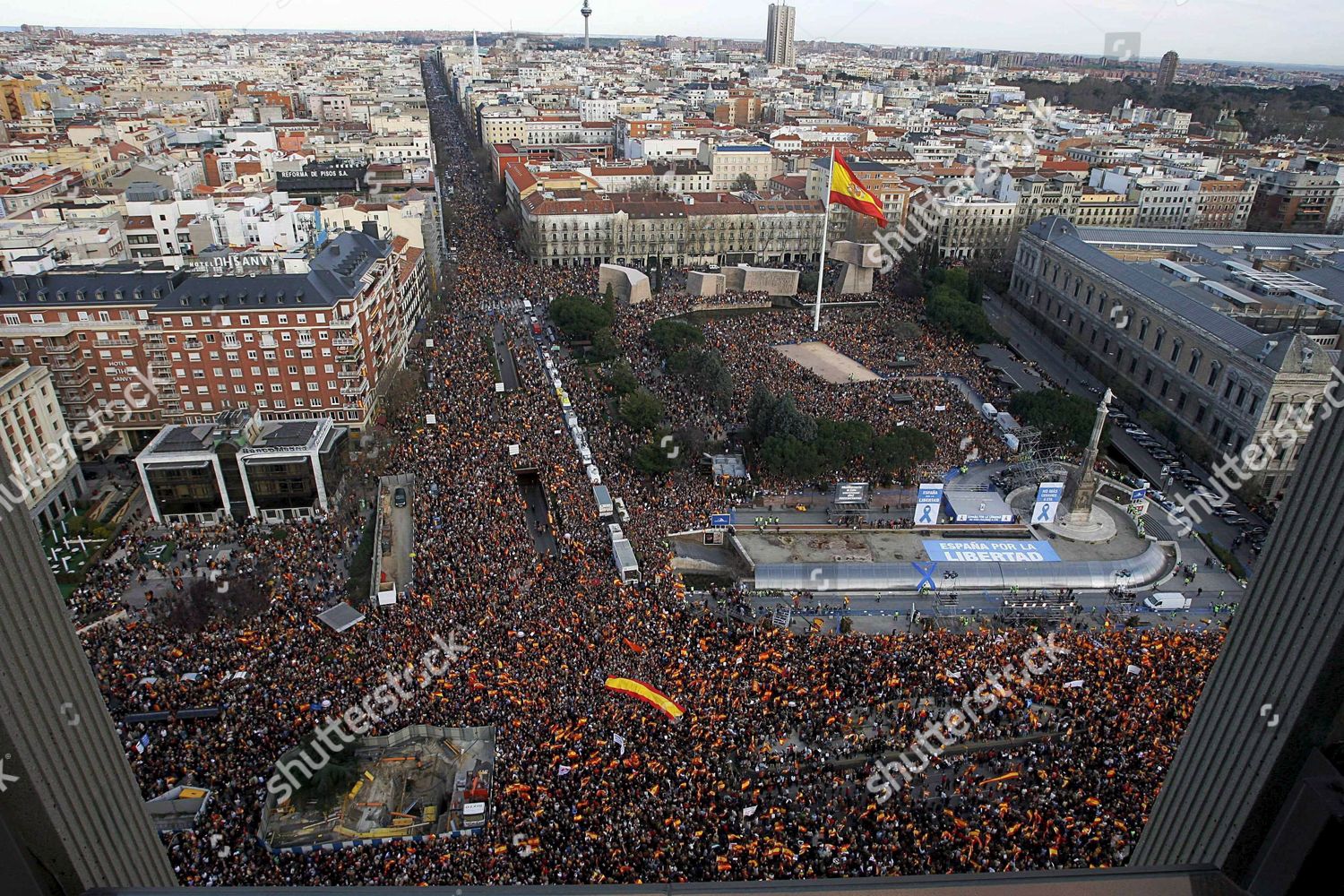 Aerial View Colon Square During Rally Editorial Stock Photo - Stock ...