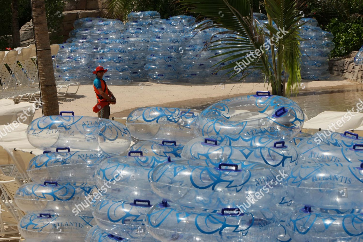 Lifeguard Stands Beside Mass Rubber Rings Editorial Stock Photo - Stock ...