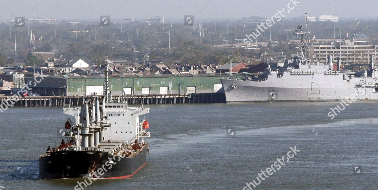 Grain Freighter Moves River Amphibious Ship Editorial Stock Photo ...