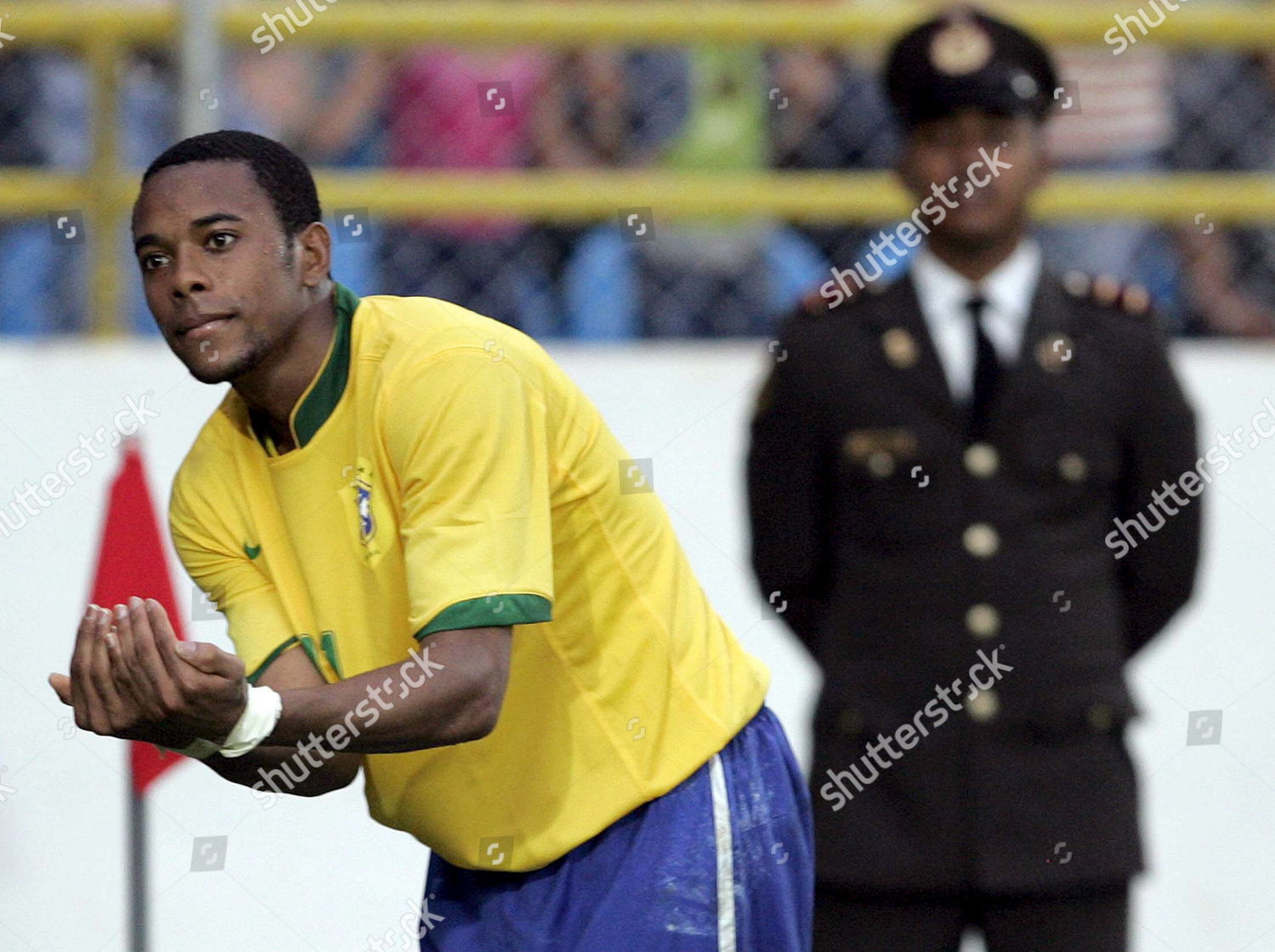 Brasilian Striker Robinho Celebrates His Second Editorial Stock Photo ...