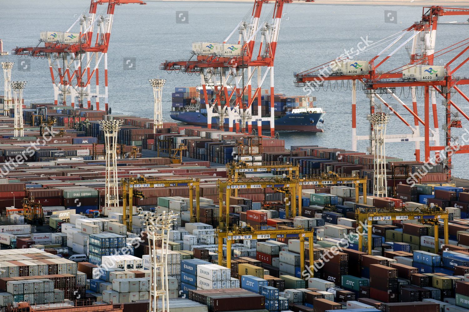 Fullloaded Cargo Vessel Leaves Berth Aomi Editorial Stock Photo - Stock ...