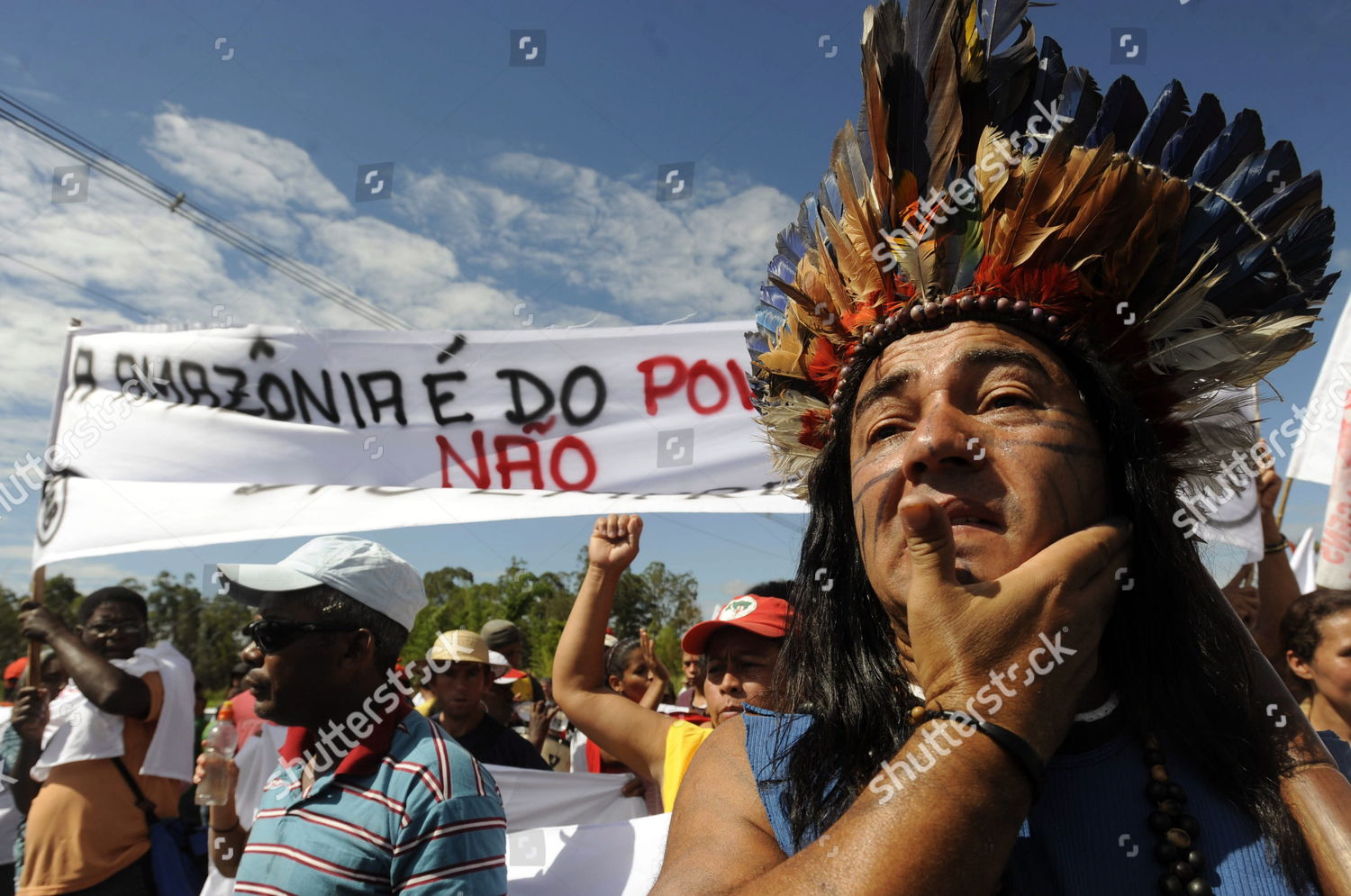 Brazilian Social Movements Group Greenpeace Activists Editorial Stock ...