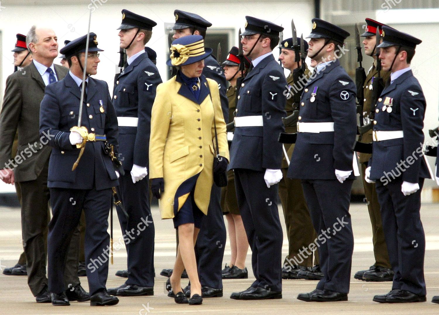 Britains Princess Anne Reviews Guard Honour Editorial Stock Photo ...