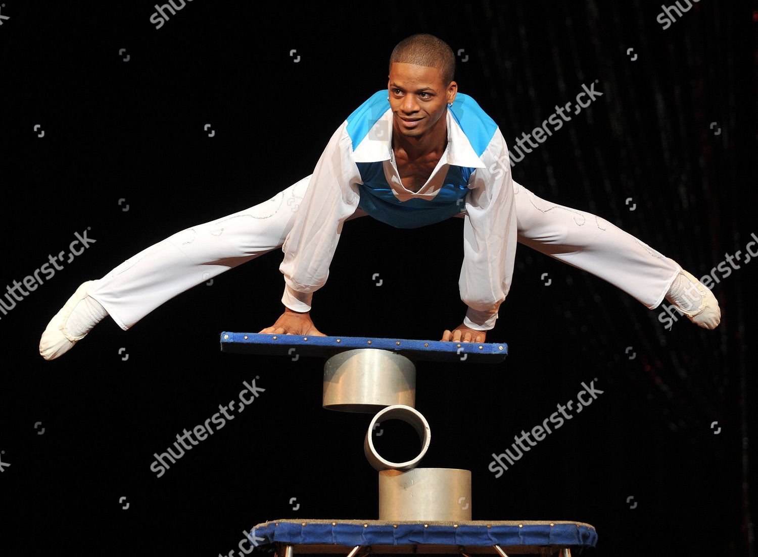 Cuban Artist Yaniel Lamezon Performs During Editorial Stock Photo ...