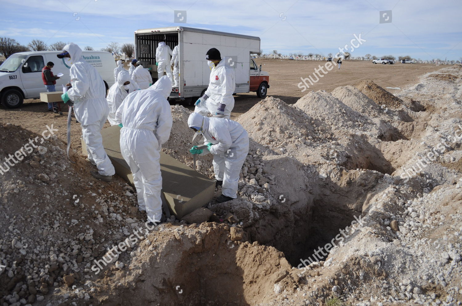 Forensic Employees Work Burial 33 Corpses Editorial Stock Photo - Stock ...
