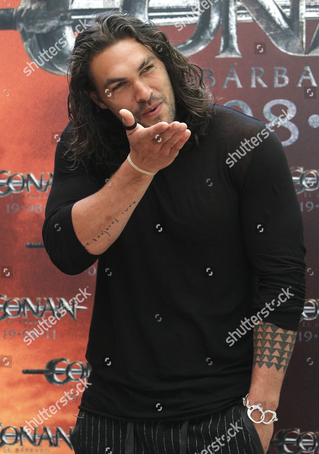 Us Actor Castmember Jason Momoa Poses Editorial Stock Photo - Stock ...