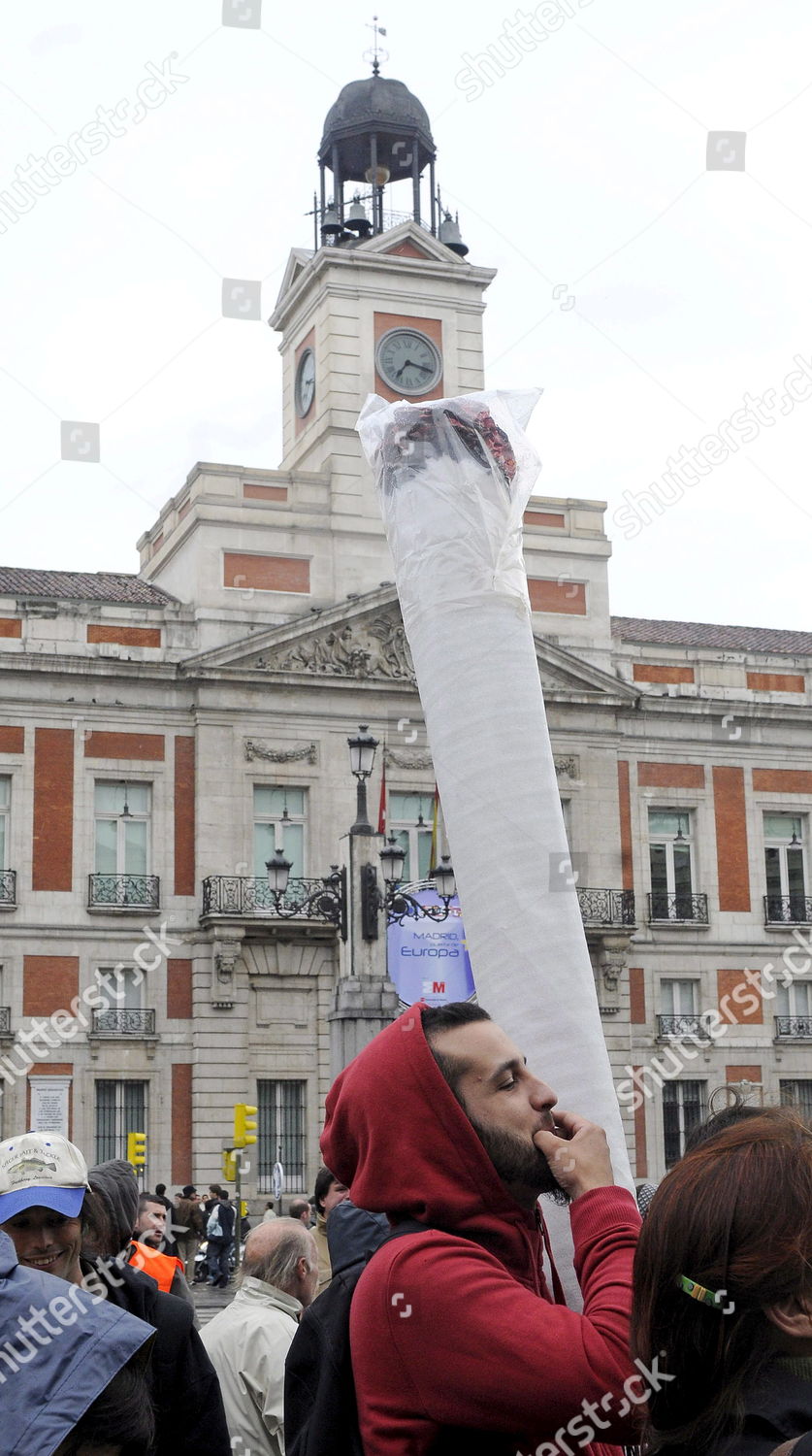 Youngster Holds Giant Joint During Rally Editorial Stock Photo - Stock ...