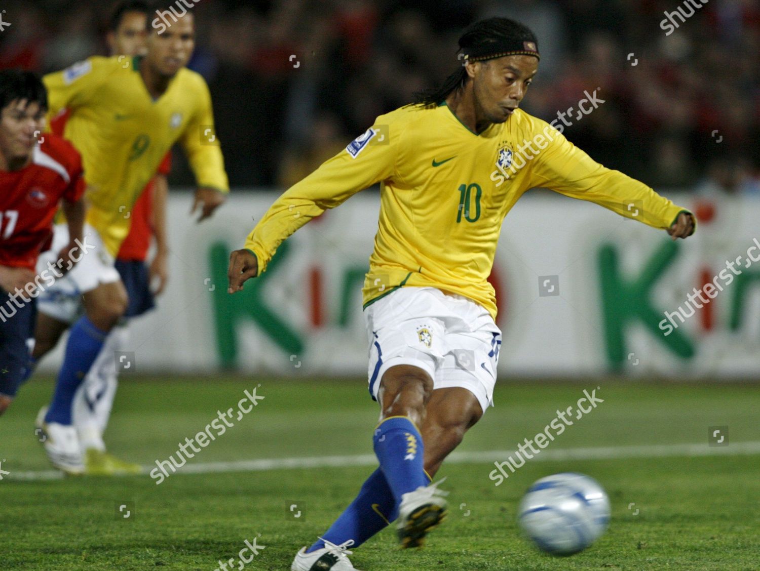 Brazilian Soccer Player Ronaldinho Kicks Penalty Editorial Stock Photo ...