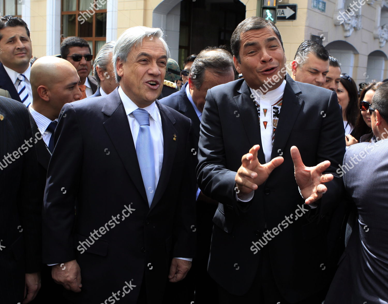 Ecuadorian President Rafael Correa R Receives Editorial Stock Photo ...