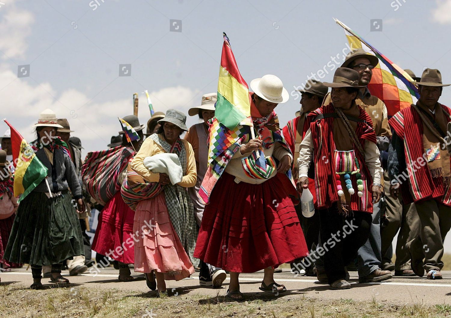 Thousands Bolivian Indigenous People Take Part Editorial Stock Photo ...