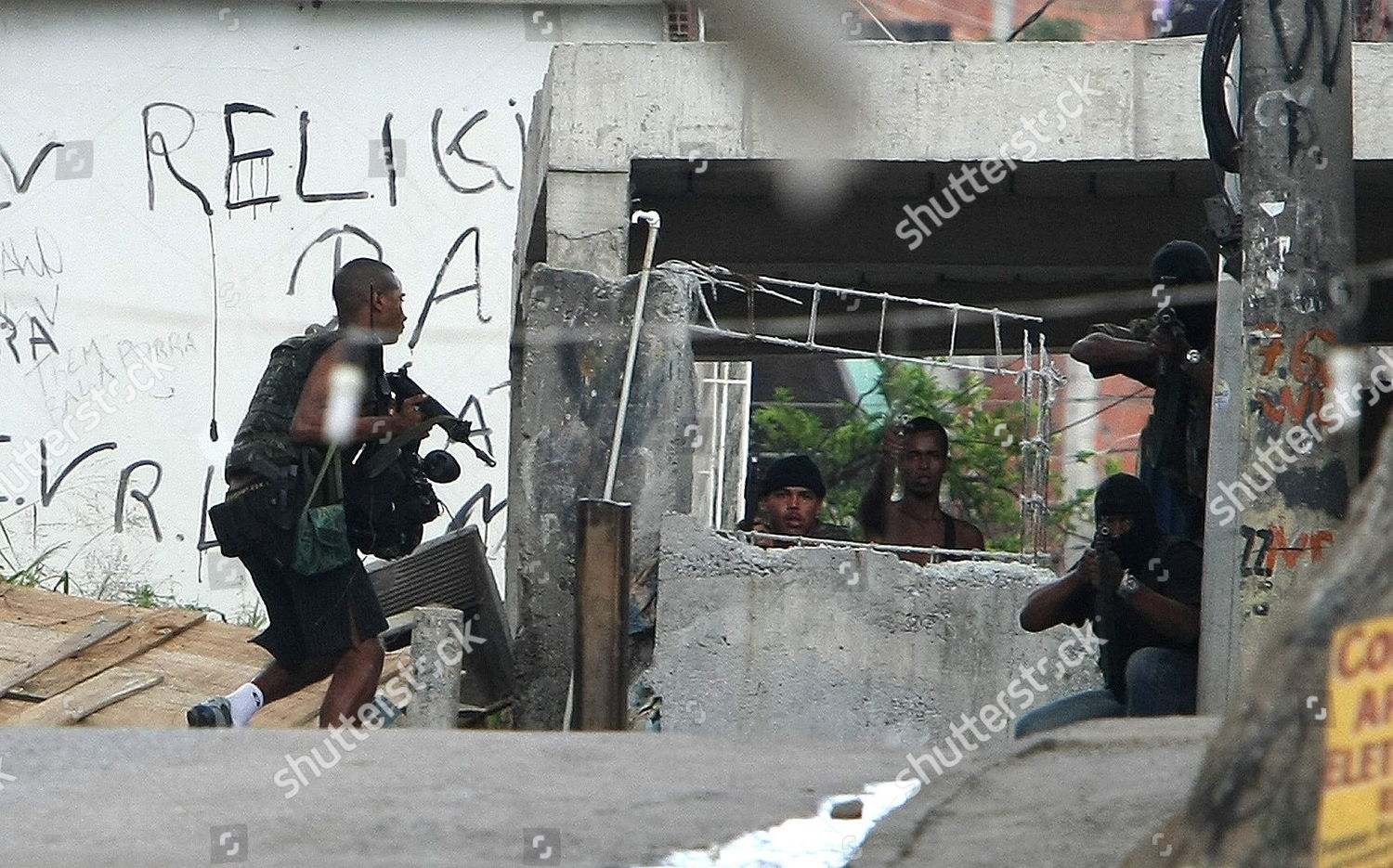 Armed Gang Members Aim Their Weapons Editorial Stock Photo - Stock ...