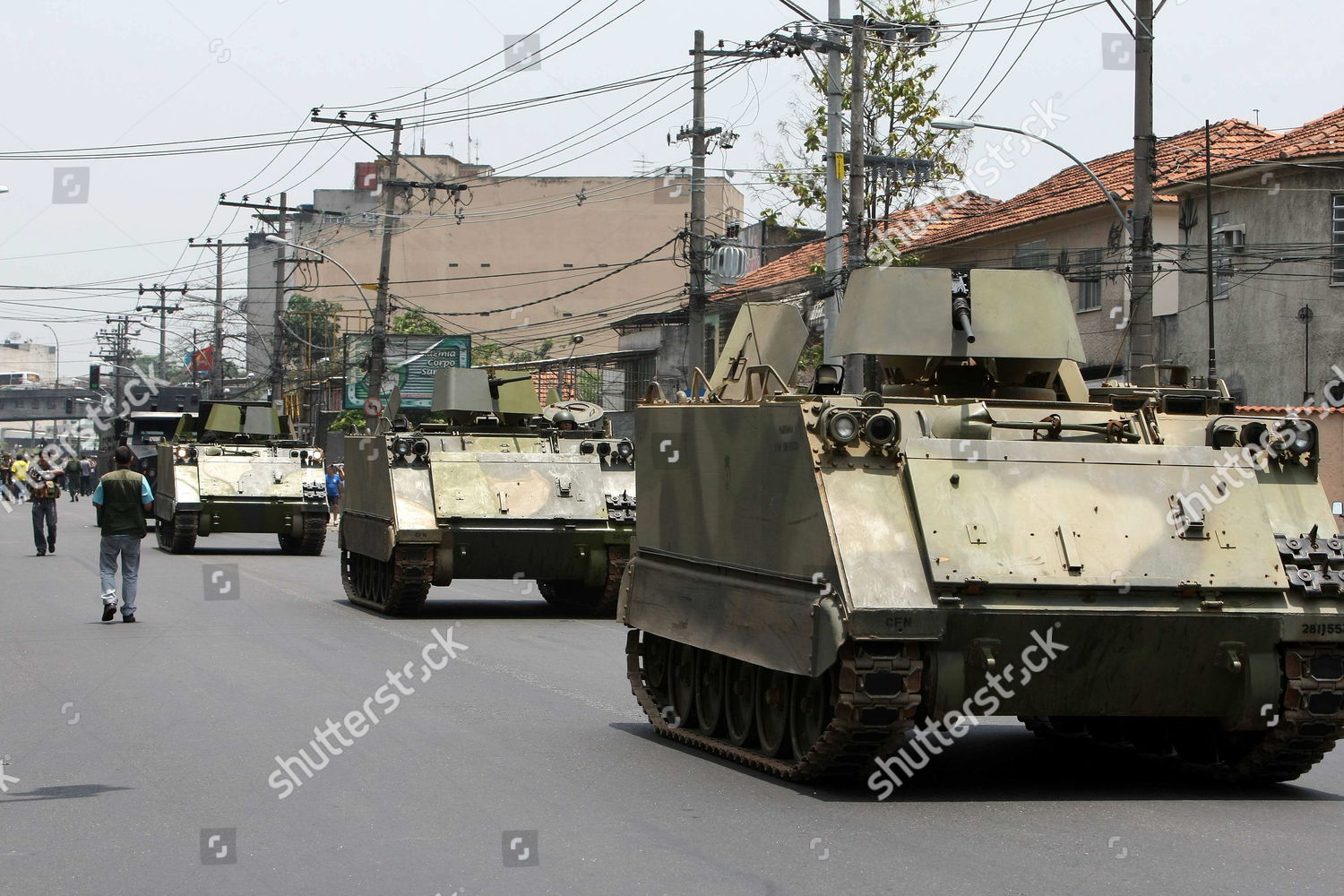 Armorplated Vehicles Brazilian Army Arrive Area Editorial Stock Photo ...