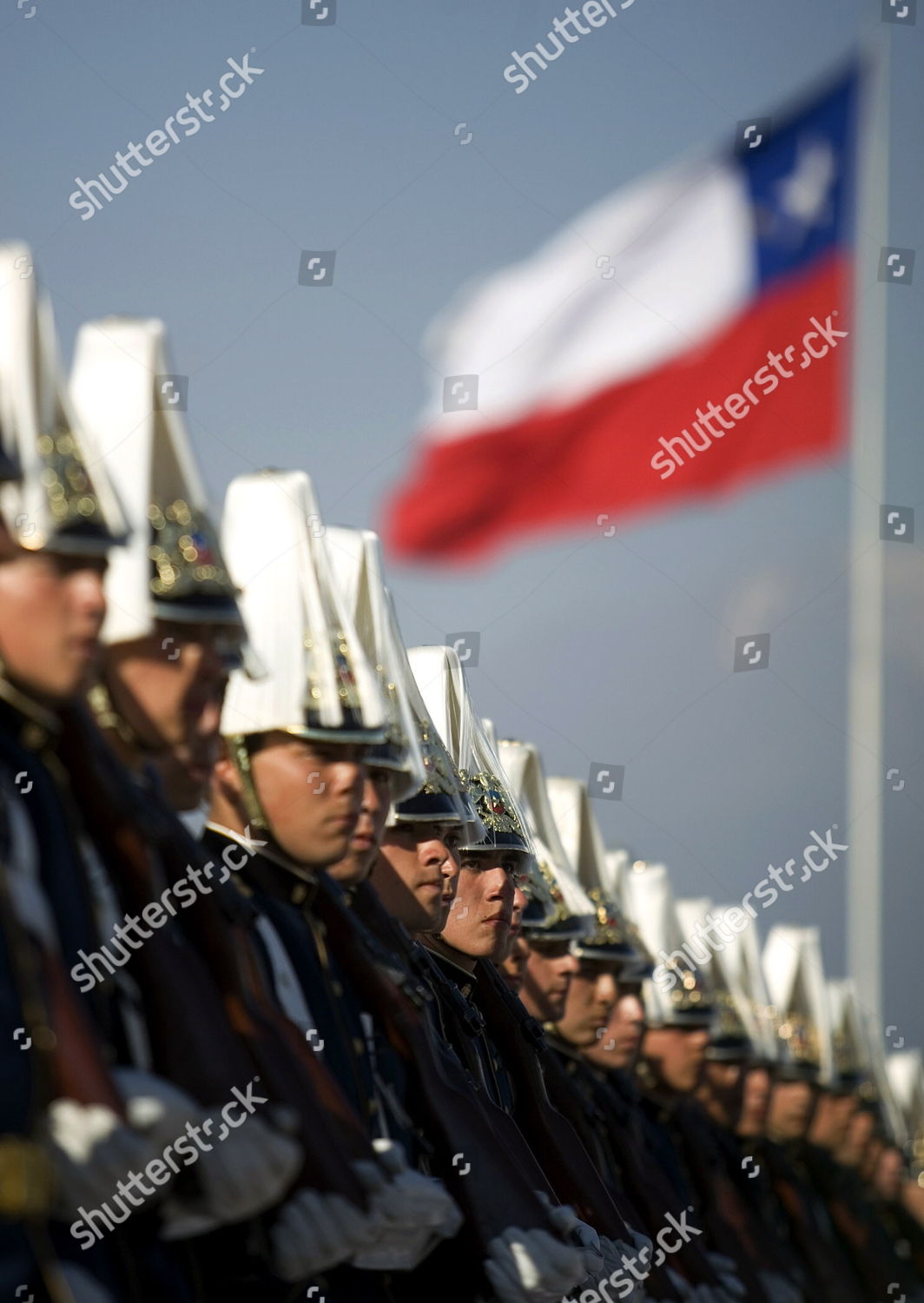 Members Chilean Marine March During Army Editorial Stock Photo - Stock ...
