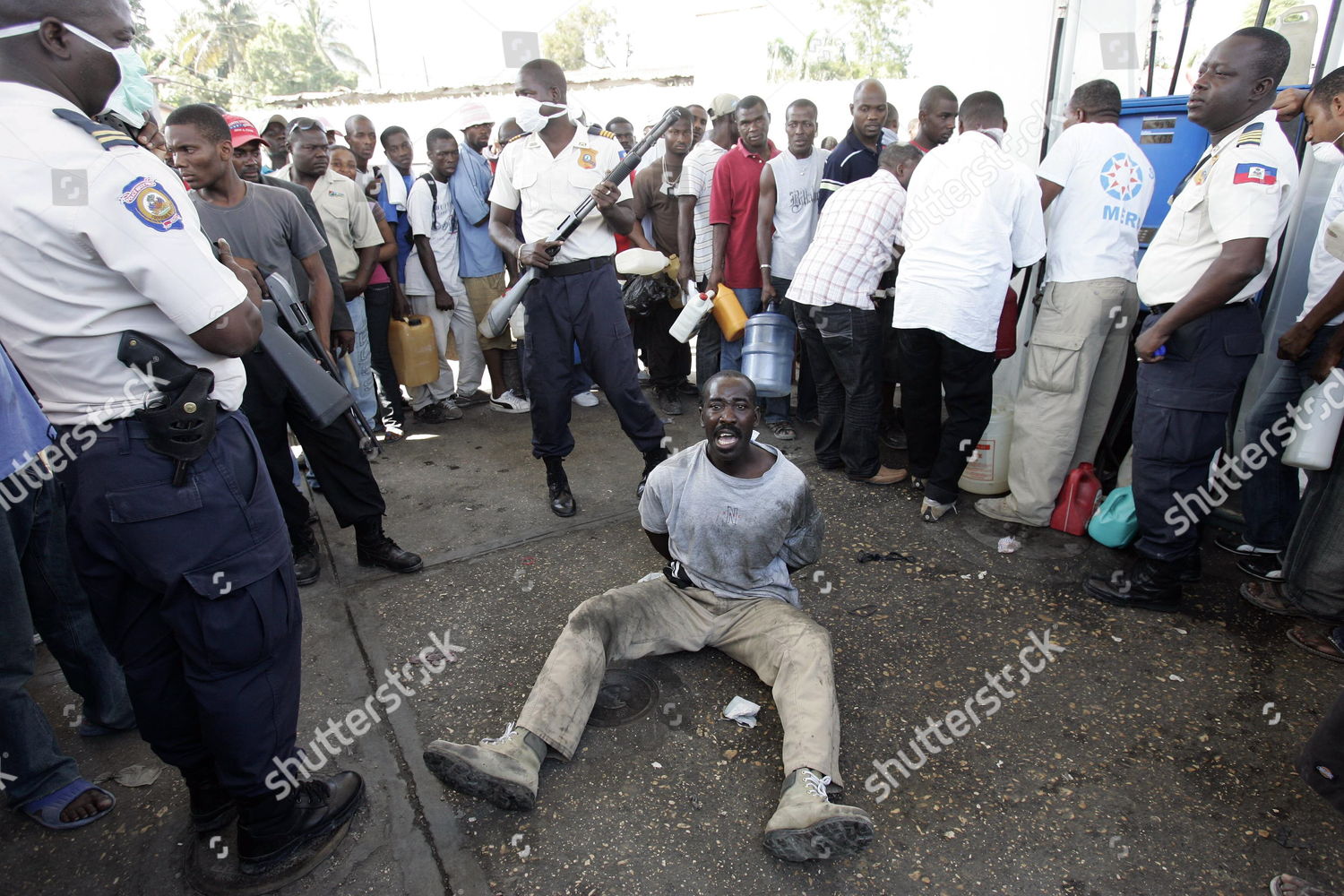 Members Public Forces Arrest Man Who Editorial Stock Photo - Stock ...