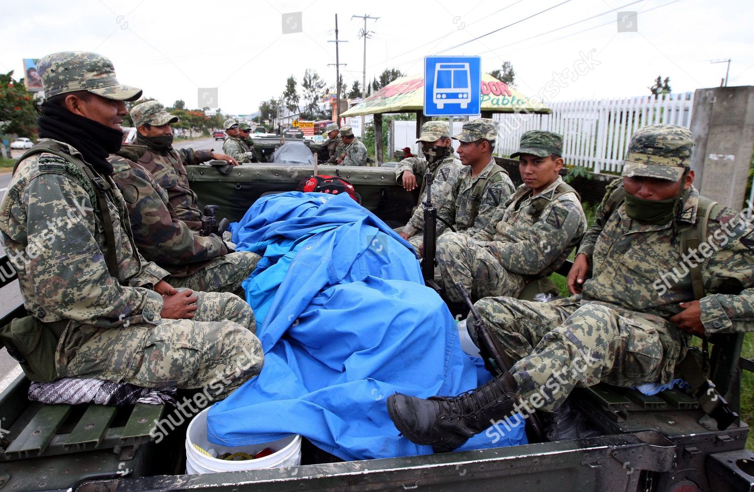 Convoy Mexican Personel Prepare Work Opening Editorial Stock Photo ...