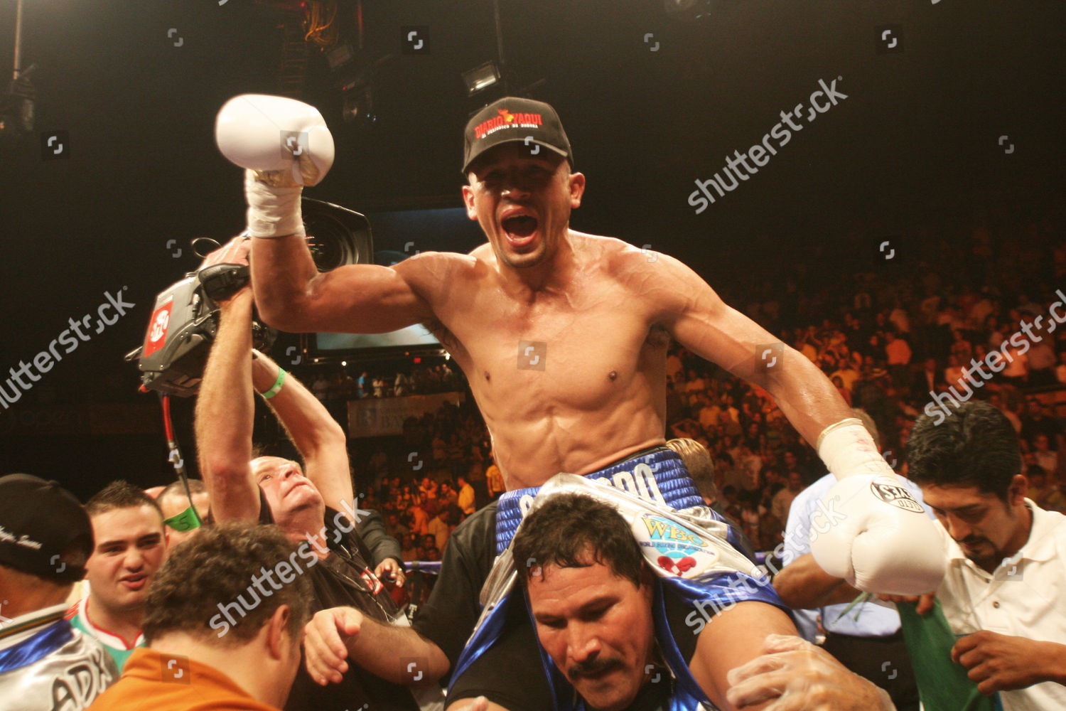 Mexican Boxer Orlando Salido Celebrates After Editorial Stock Photo ...