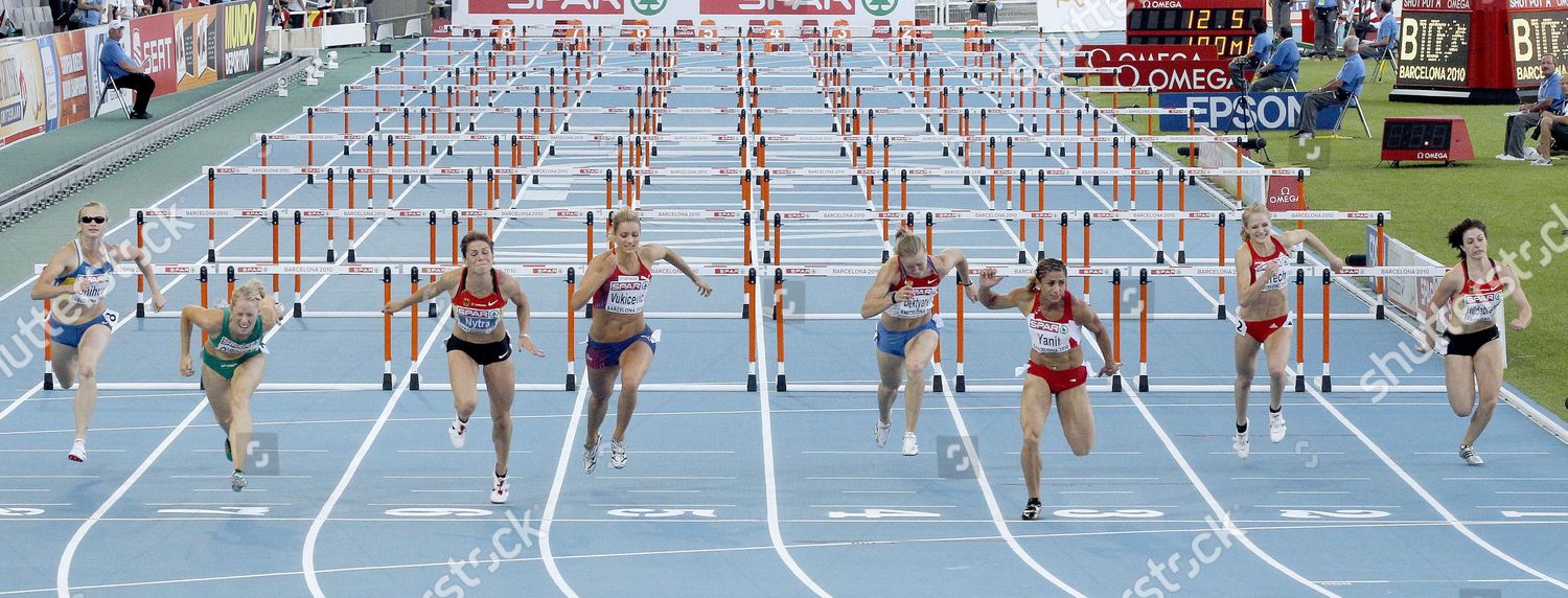 Athletes Action During Womens 100 Metres Editorial Stock Photo - Stock ...