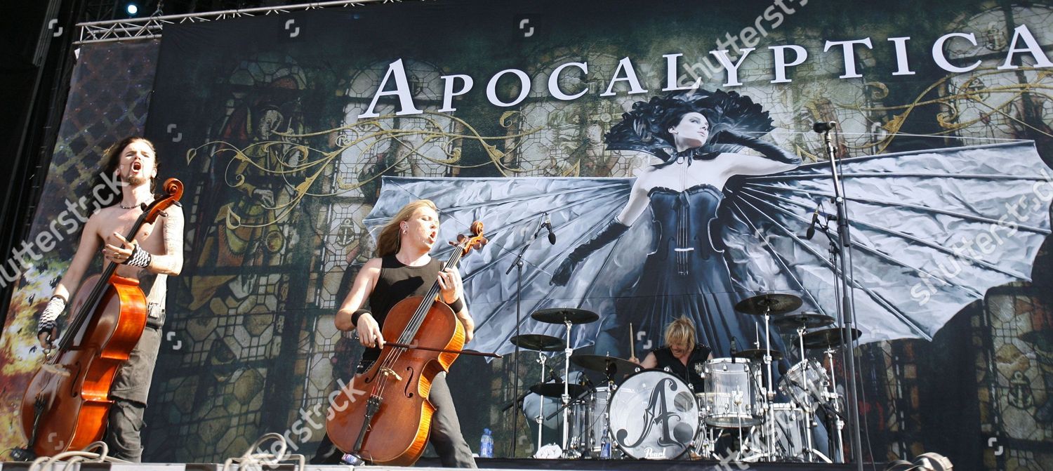 Finnish Band Apocalyptica Performs During Concert Editorial Stock Photo ...