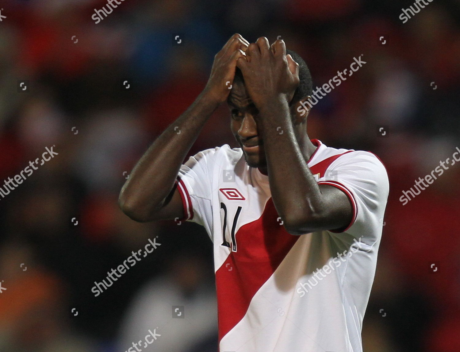 Peruvian Christian Ramos Reacts After Being Editorial Stock Photo ...