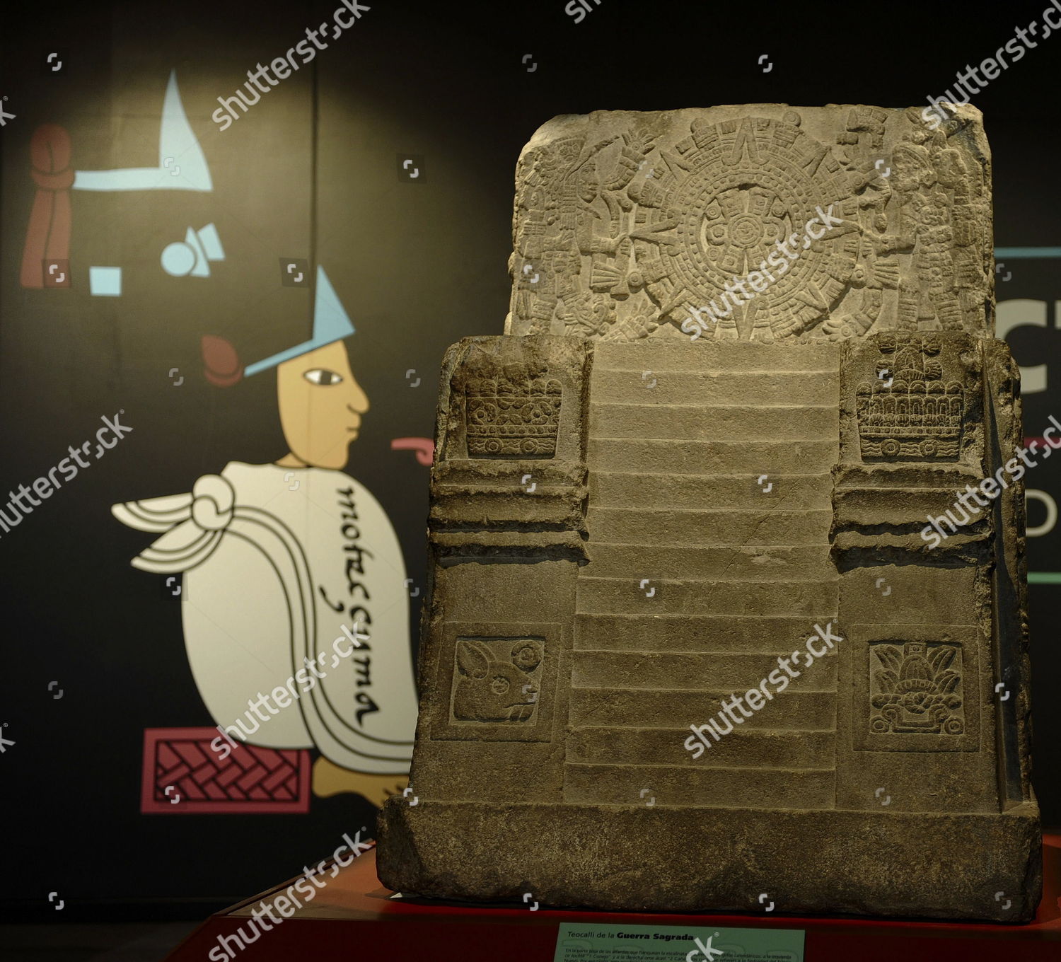 Stone Sculpture Entitled Teocalli War Displayed Editorial Stock Photo ...