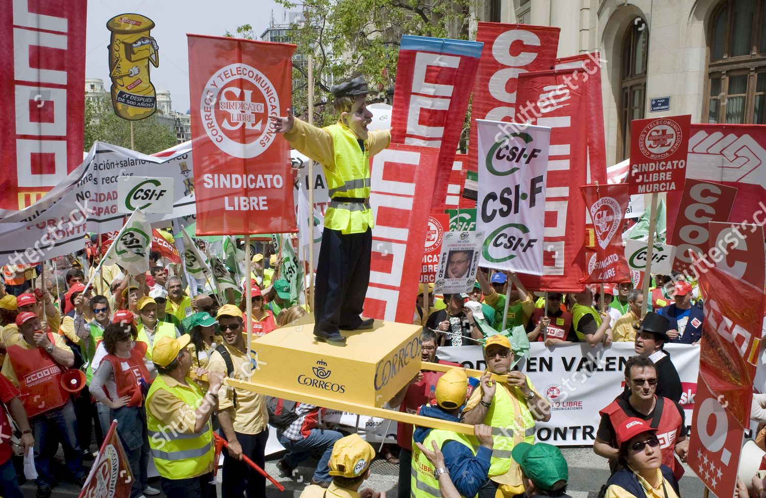 Spanish Postal Service Workers Correos Shout Editorial Stock Photo ...