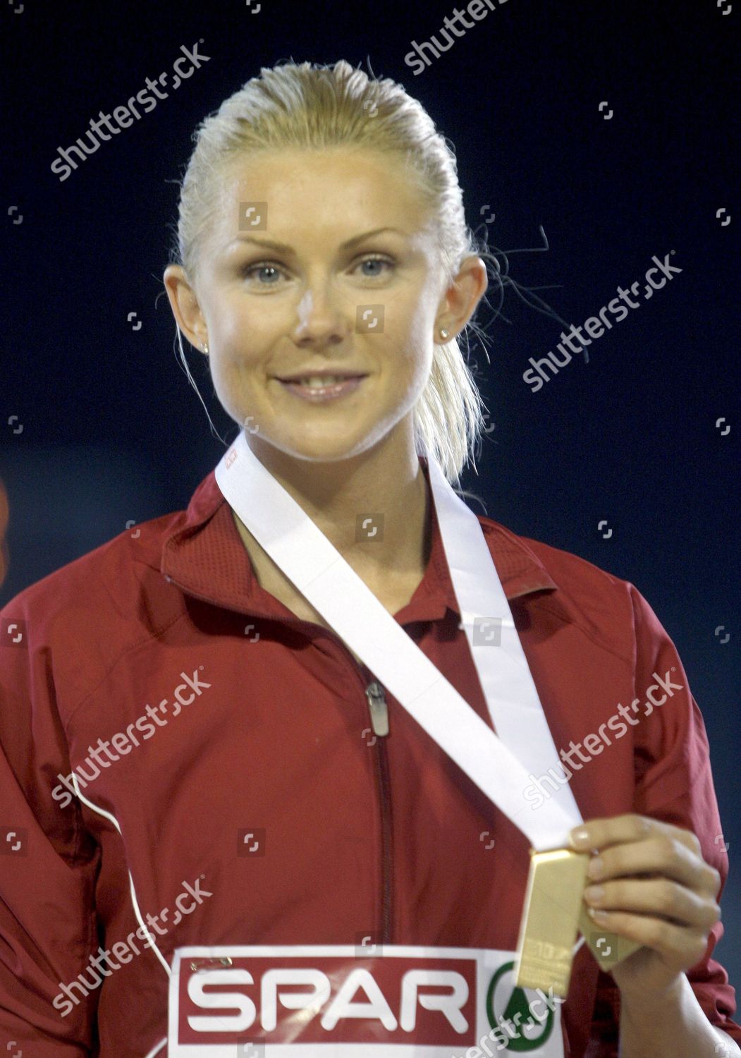 Latvias Ineta Radevica Poses Her Gold Editorial Stock Photo - Stock ...