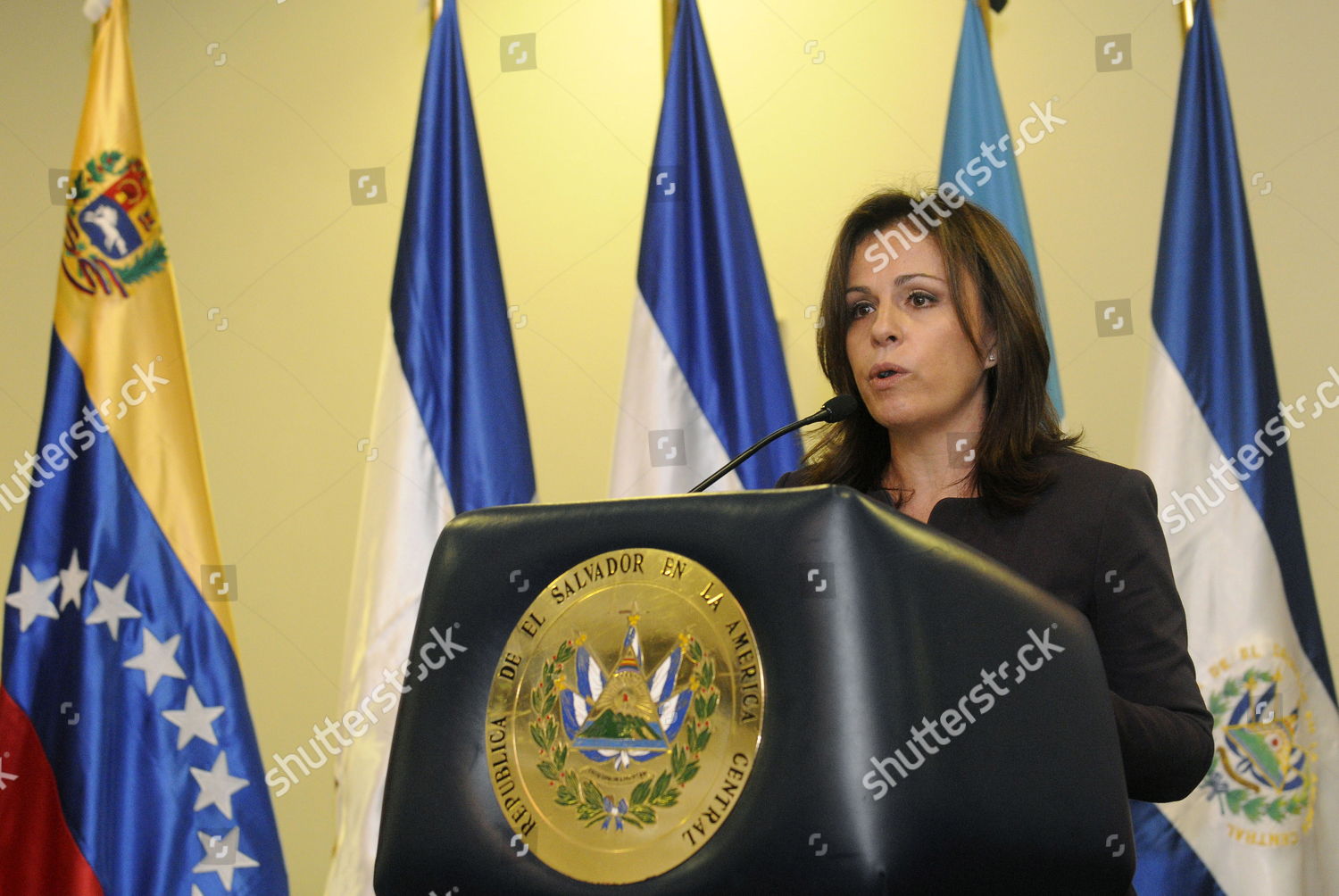 Salvadorean First Lady Vanda Pignato Delivers Editorial Stock Photo ...
