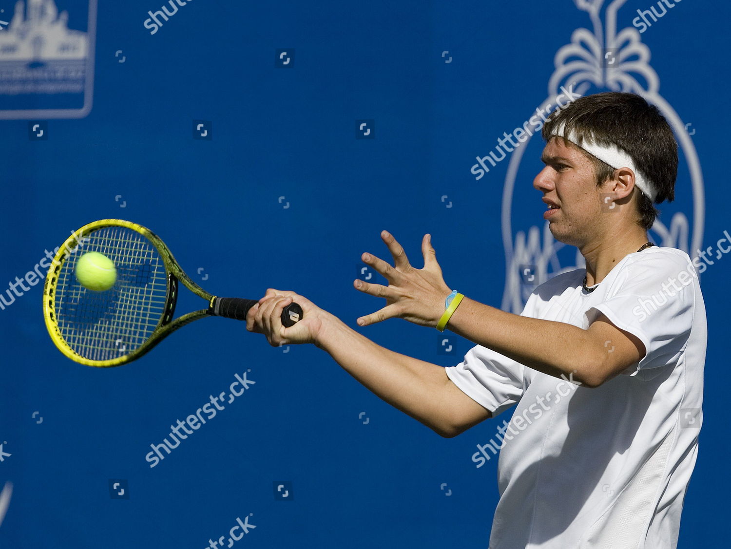 British Tennis Player Oliver Golding Returns Editorial Stock Photo ...