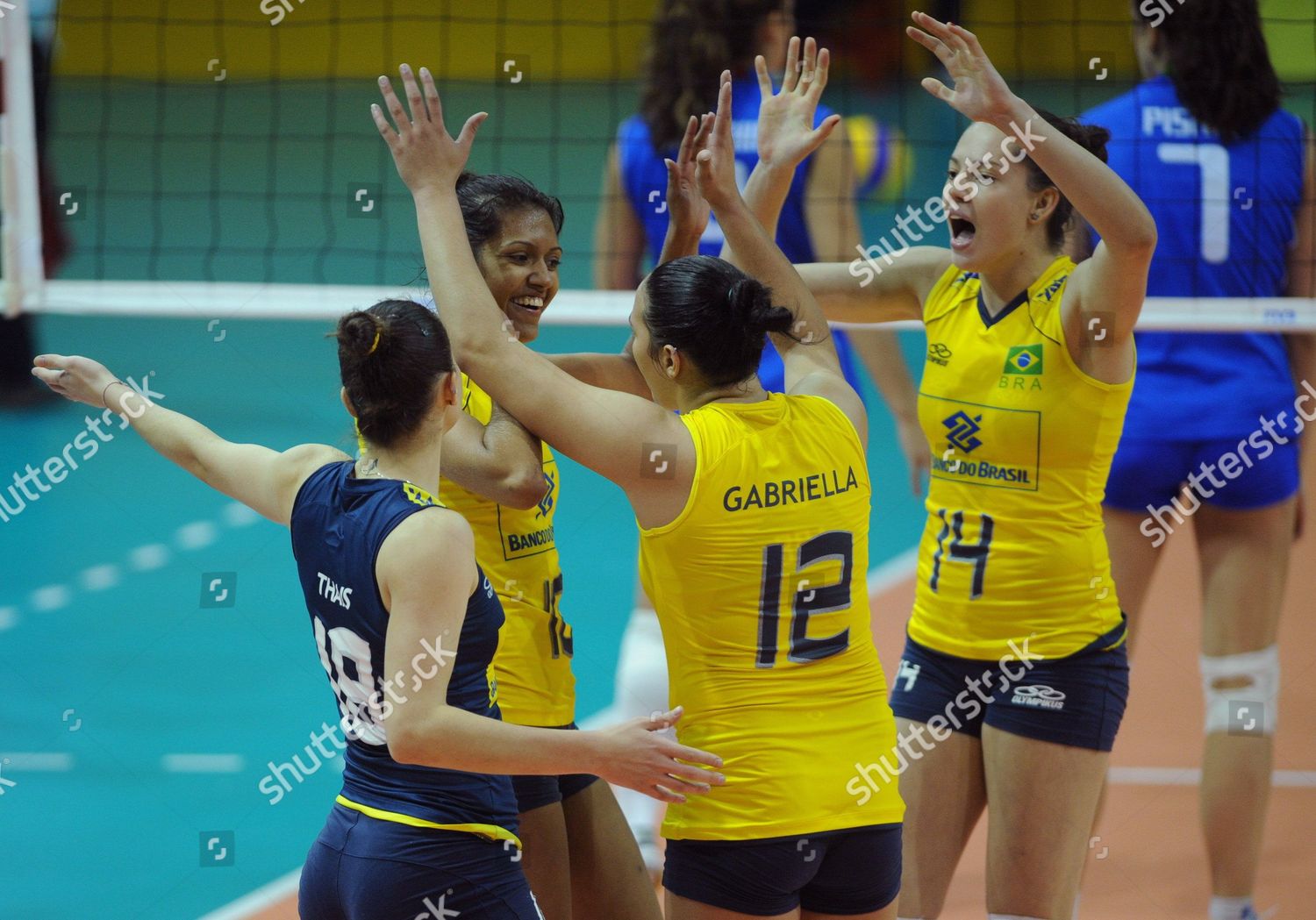 Brazilian National Volleyball Junior Team Players Editorial Stock Photo ...