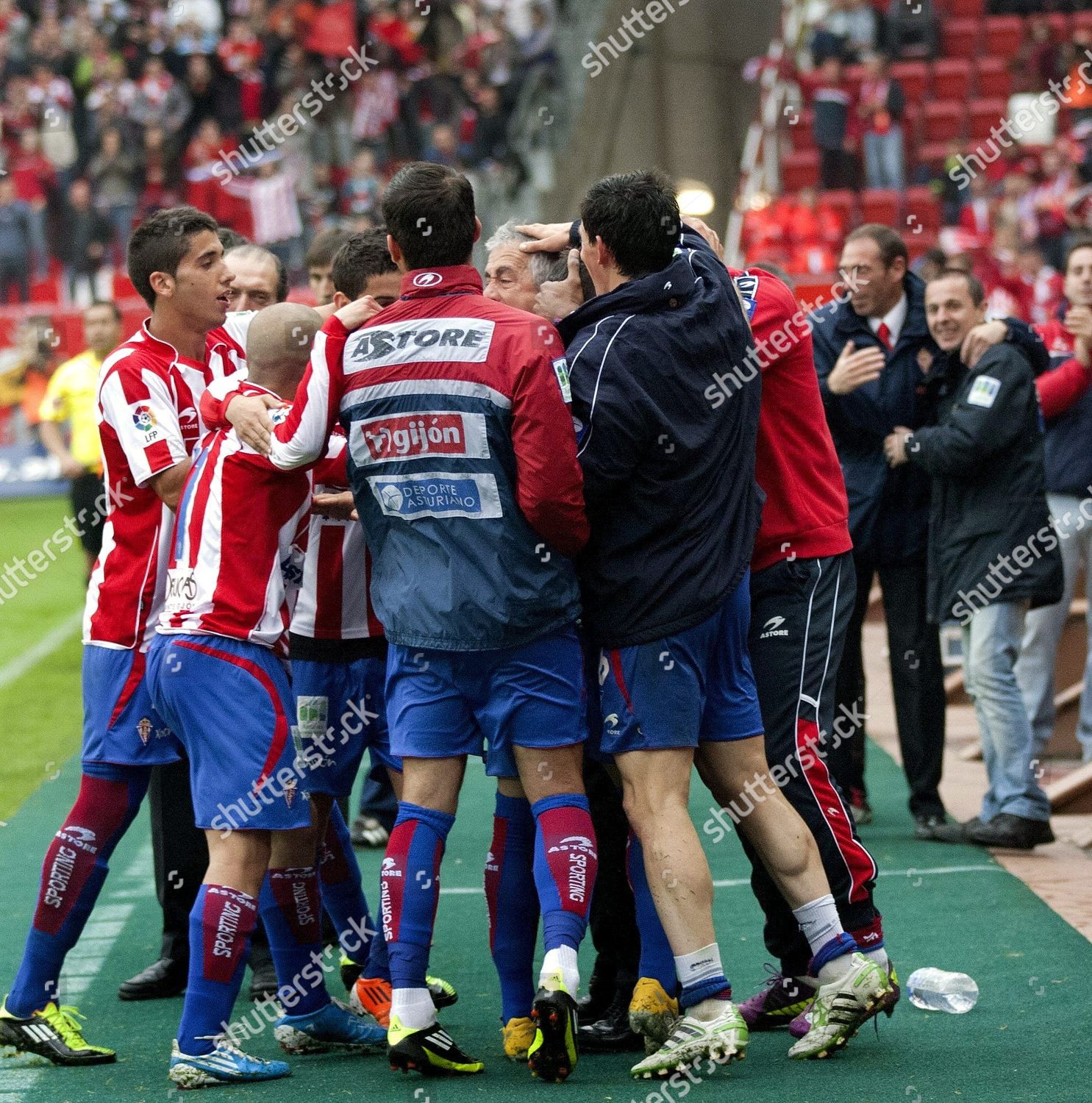 Sporting Gijons Coach Manuel Preciado C Editorial Stock Photo - Stock ...