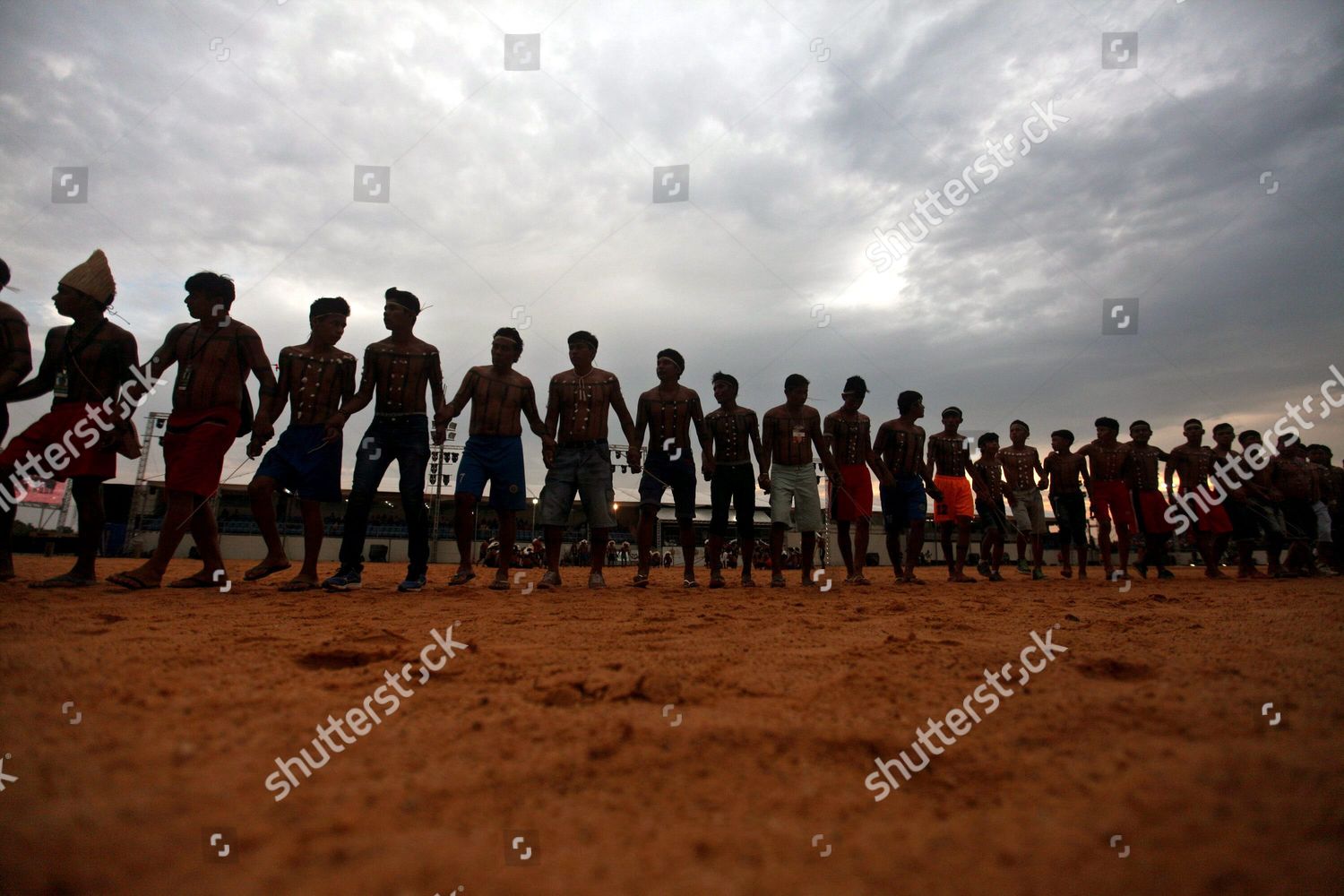 Indigenous People Xerente Ethnic Group Celebrate Editorial Stock Photo ...