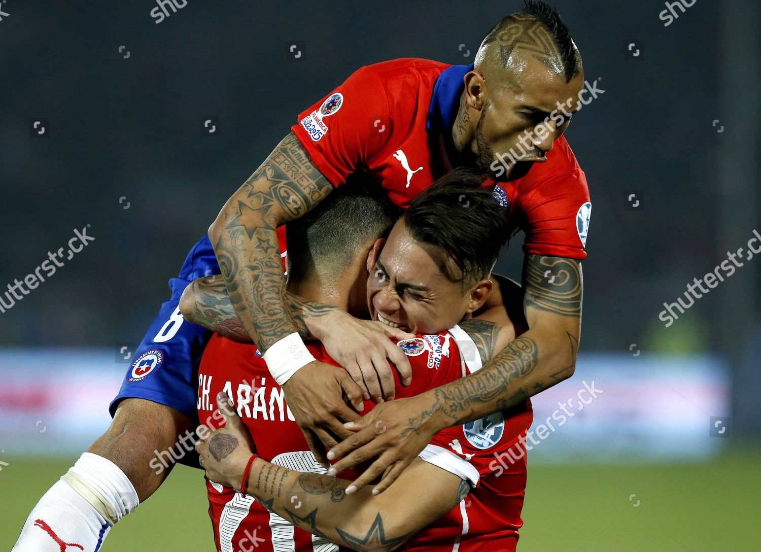Chilean Striker Eduardo Vargas R Celebrates Editorial Stock Photo ...