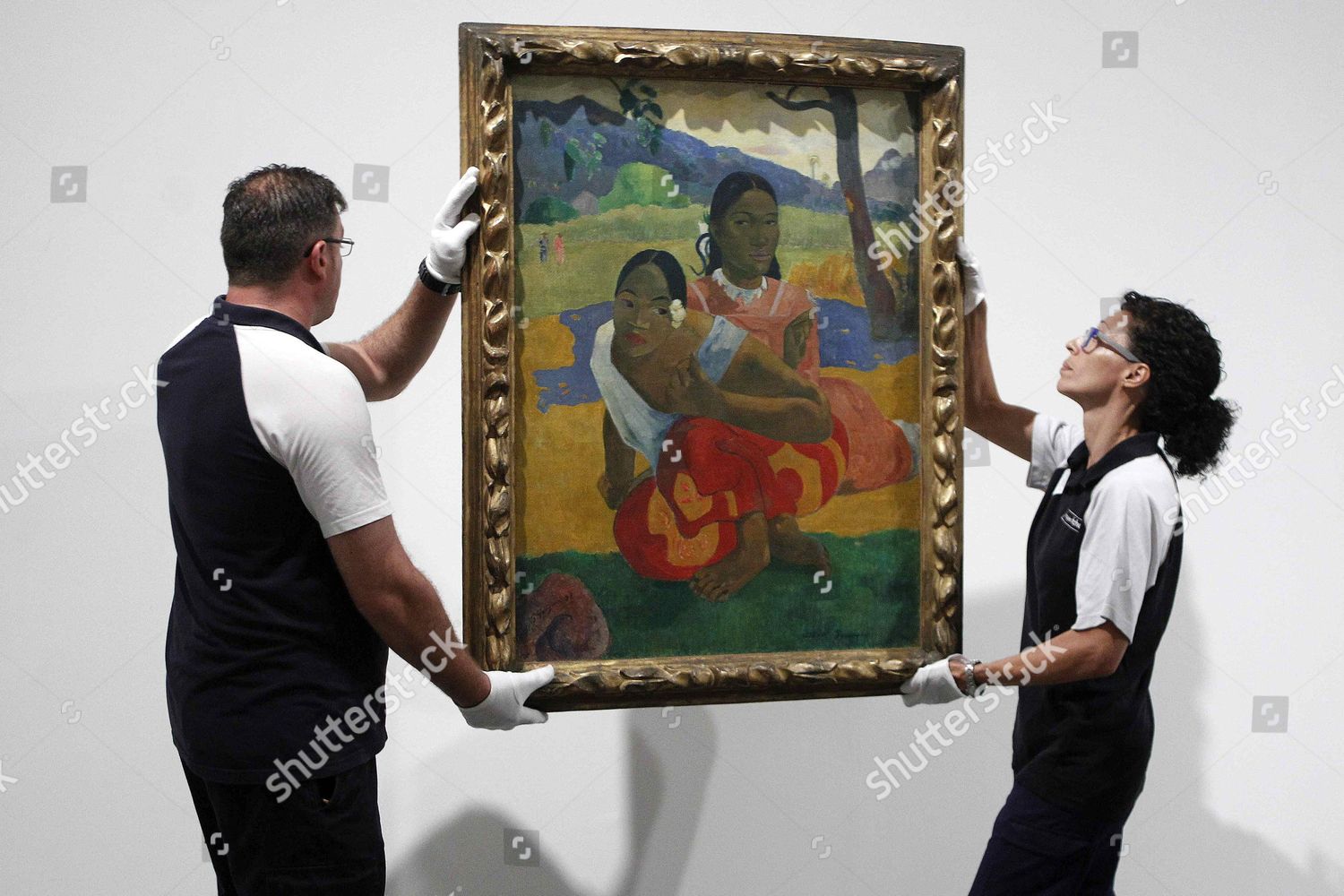 Two Workers Set Painitng Nafea Faa Editorial Stock Photo - Stock Image ...