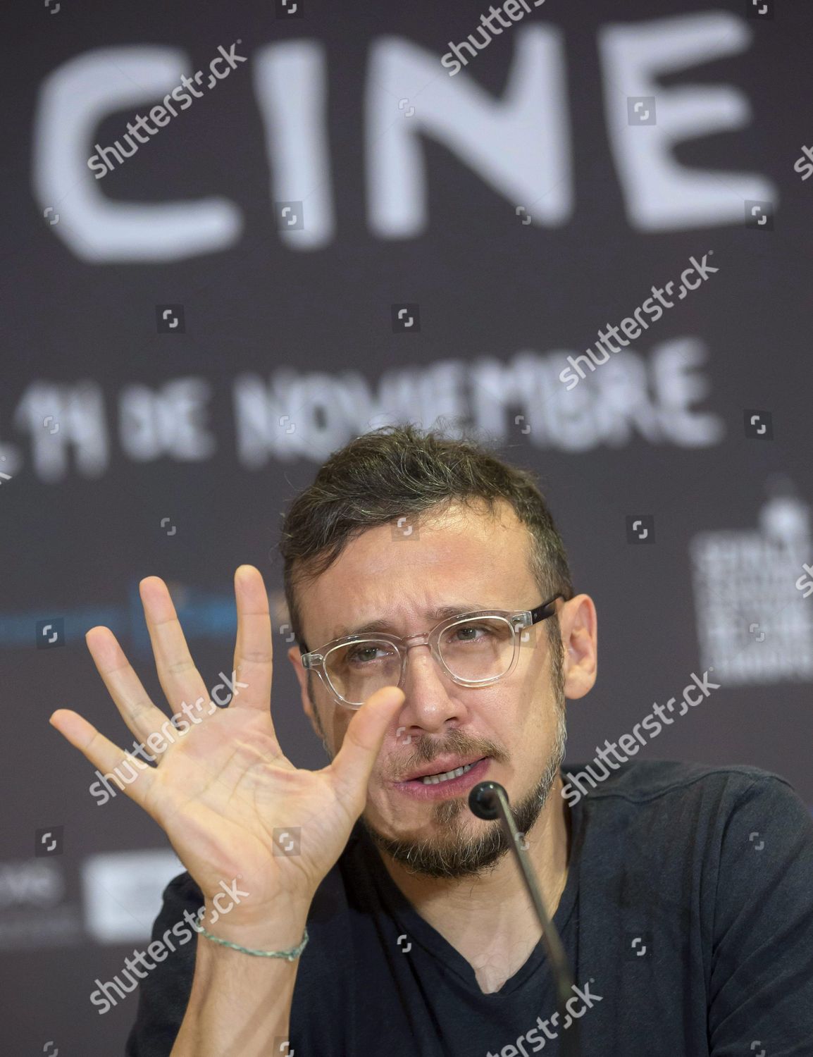 Italian Filmmaker Roberto Minervini Speaks During Editorial Stock Photo ...