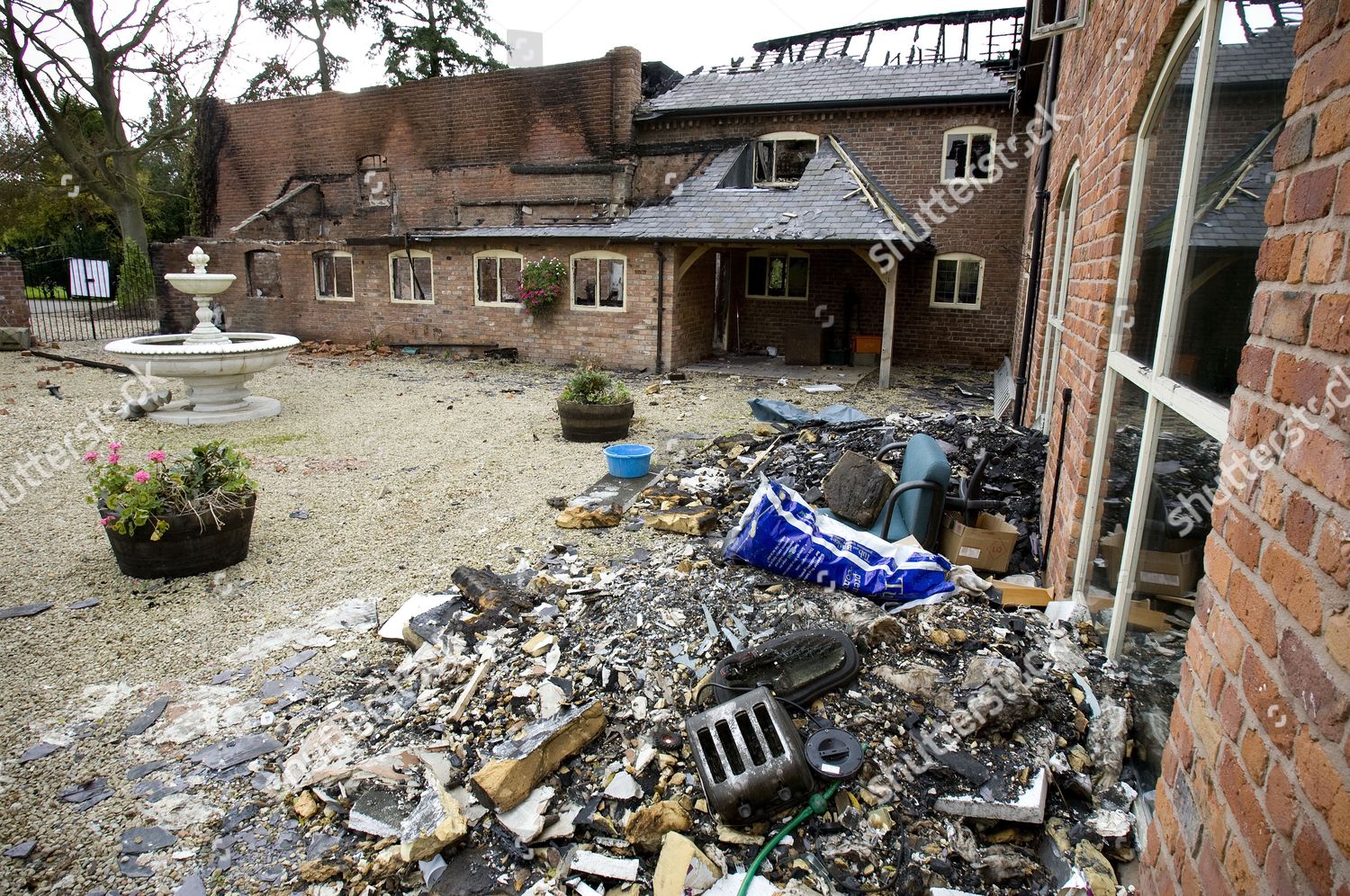 Fire Damaged Osbaston House Editorial Stock Photo - Stock Image ...
