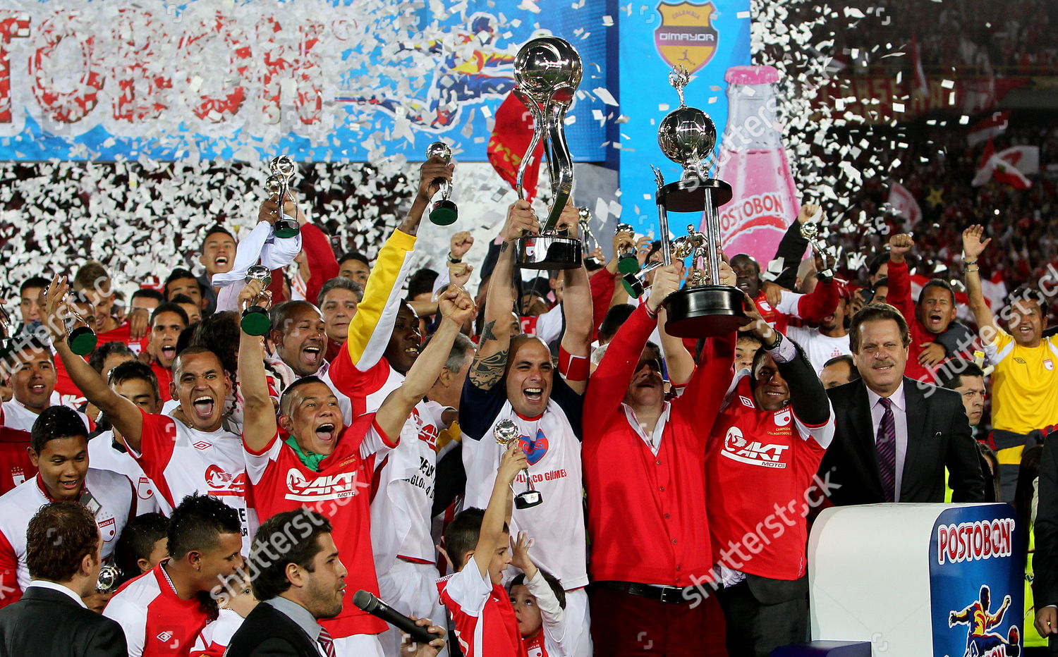 Players Santa Fe Soccer Team Celebrates Editorial Stock Photo - Stock ...
